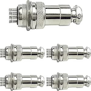 Amazon.com: 5Sets GX20 10 Pin Aviation Connector Panel Mount Circular ...