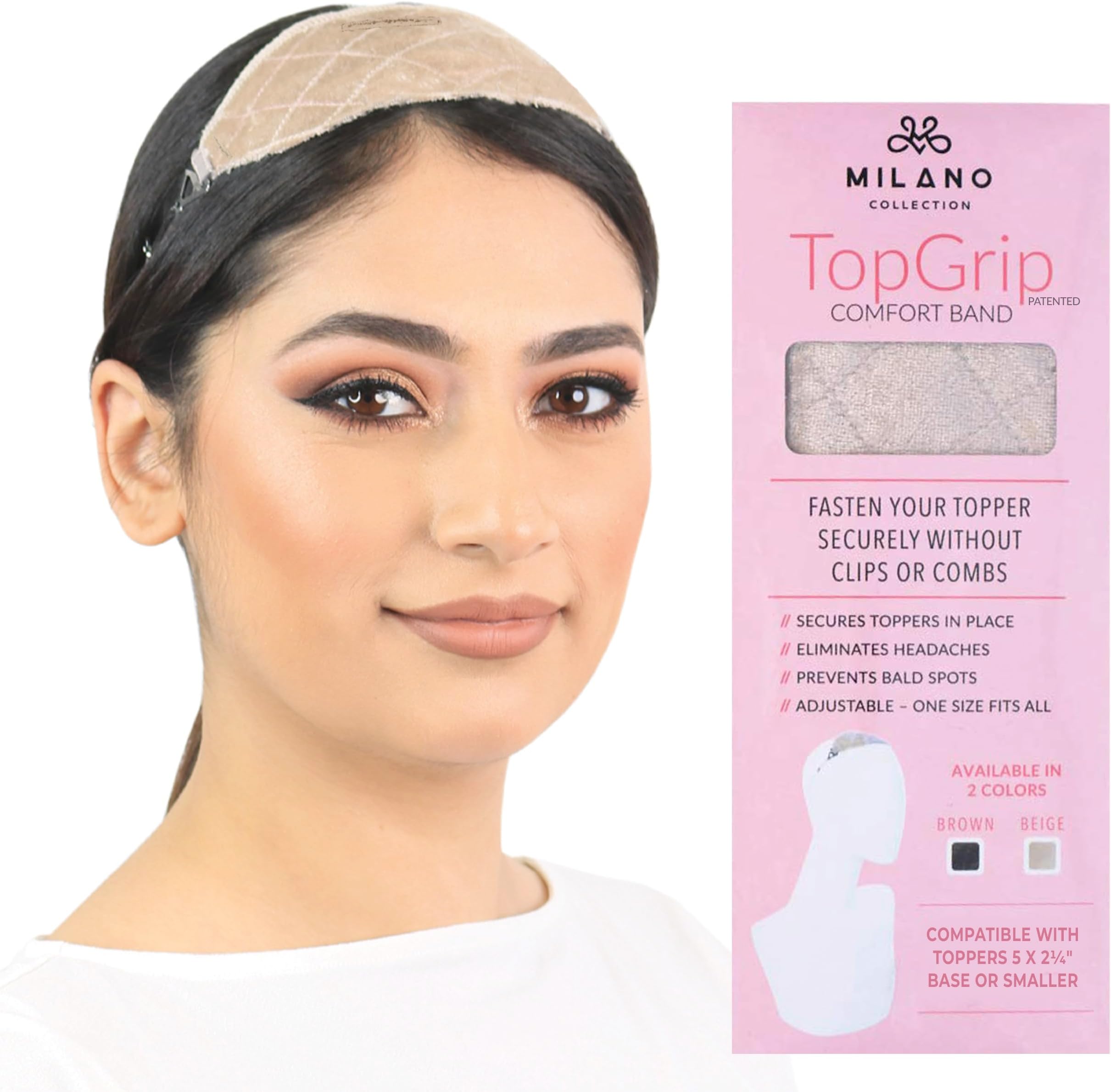 Amazon.com: MILANO COLLECTION Glueless Top Grip for Hair Topper ...