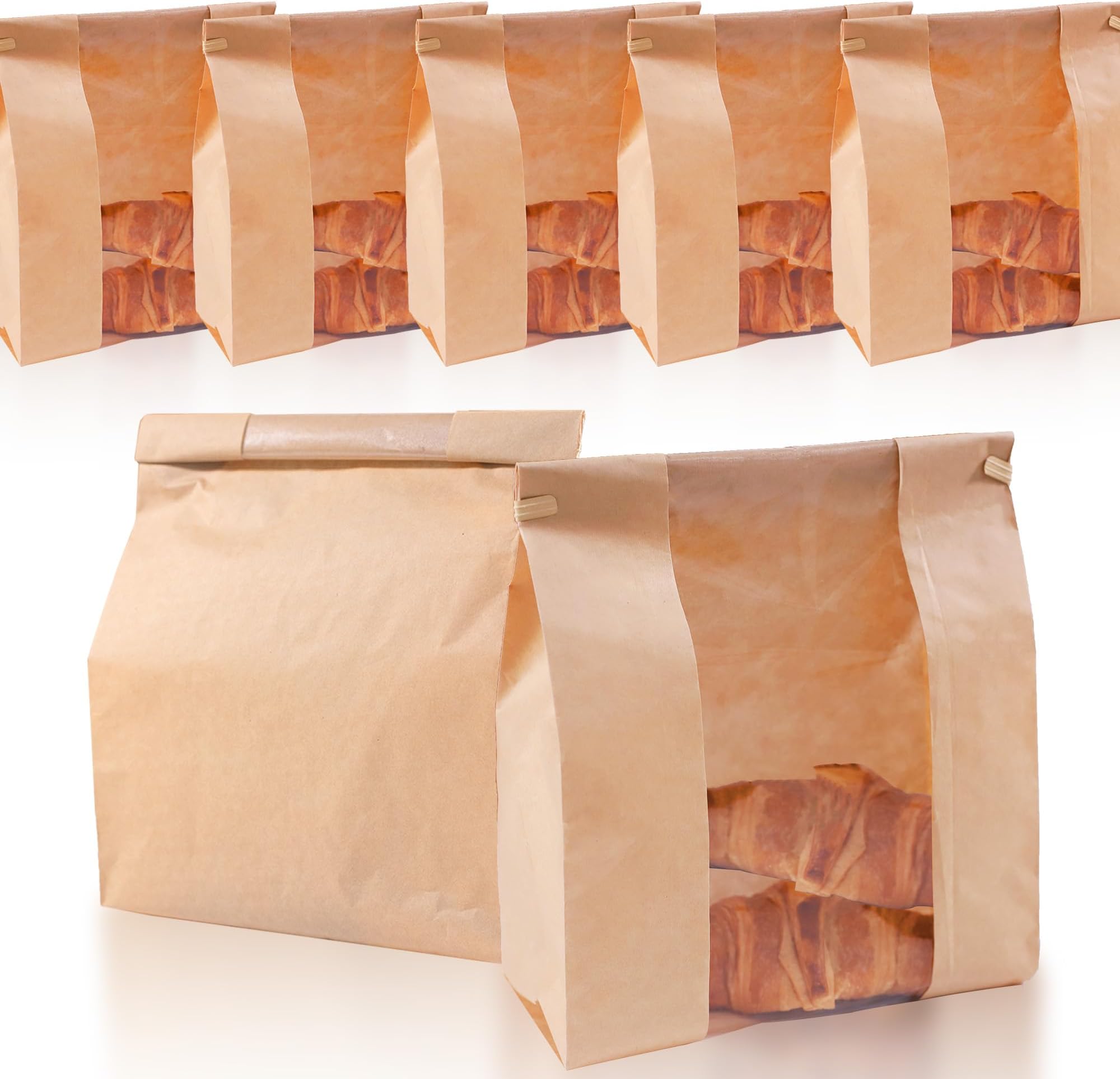 Amazon.com: 50 pk Paper Bread Bags for Homemade Bread Gift Giving ...