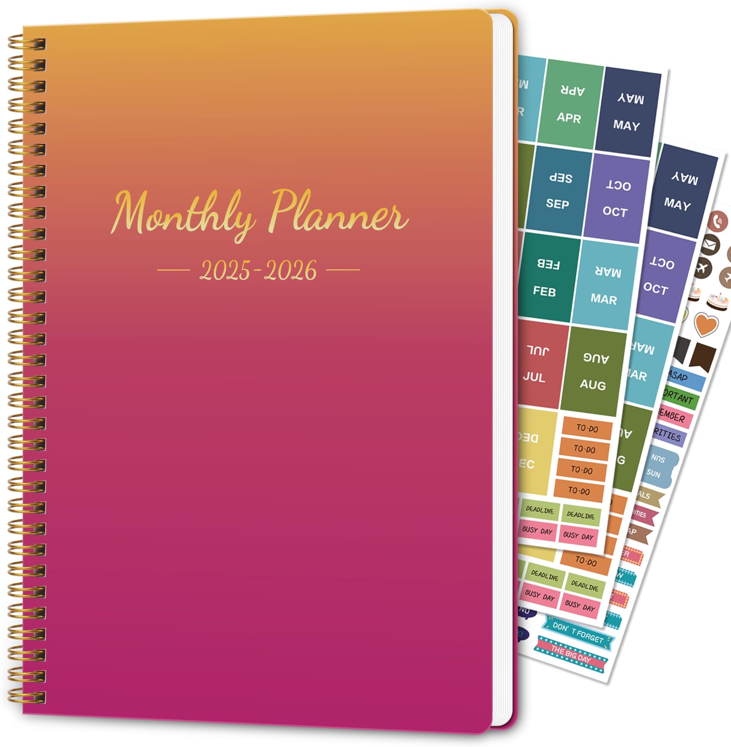 Amazon.com : Beautiful 2025-2026 Monthly Planner and Calendar Book - To ...