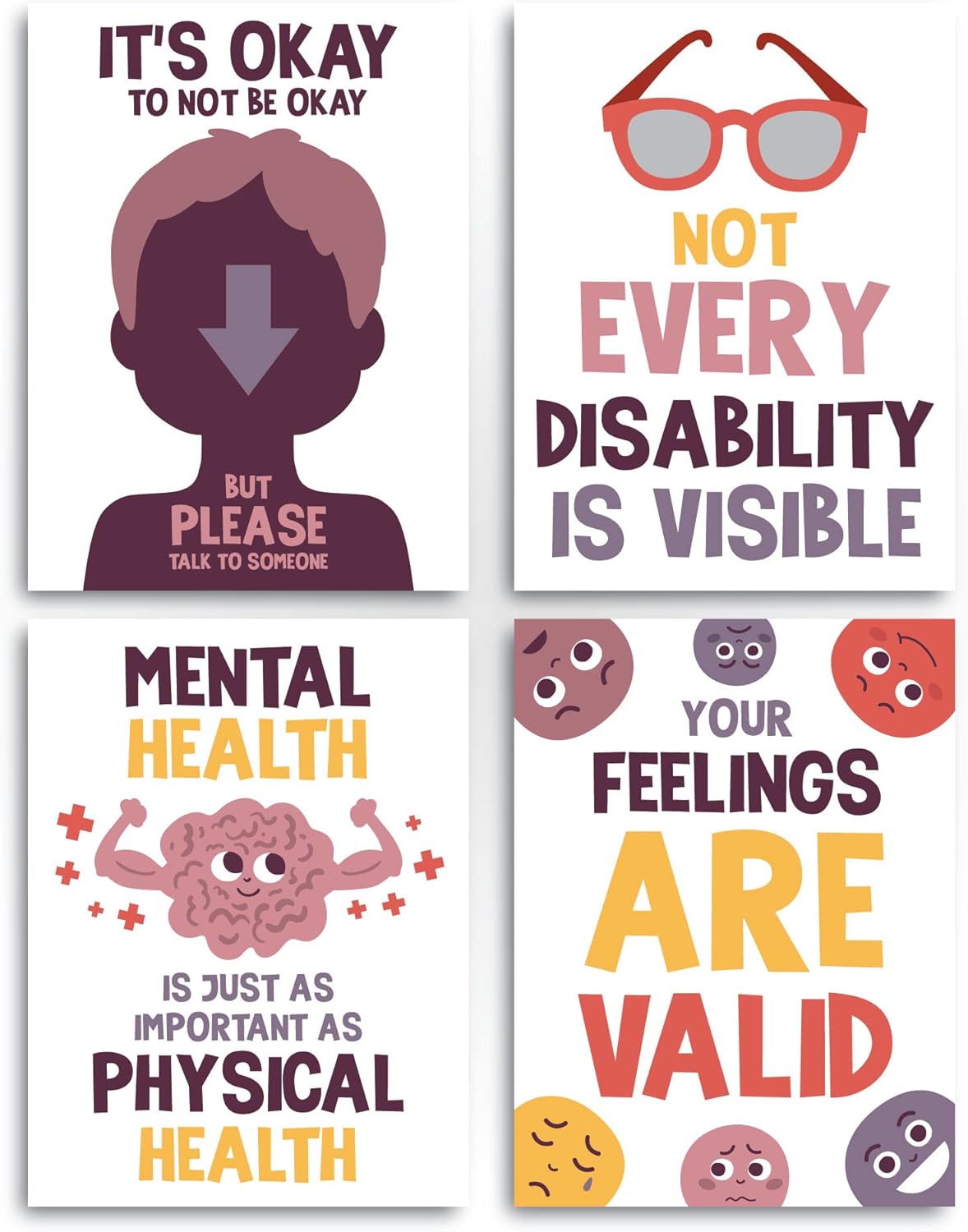 Mental Health Awareness Posters for Schools - Inspirational Classroom ...