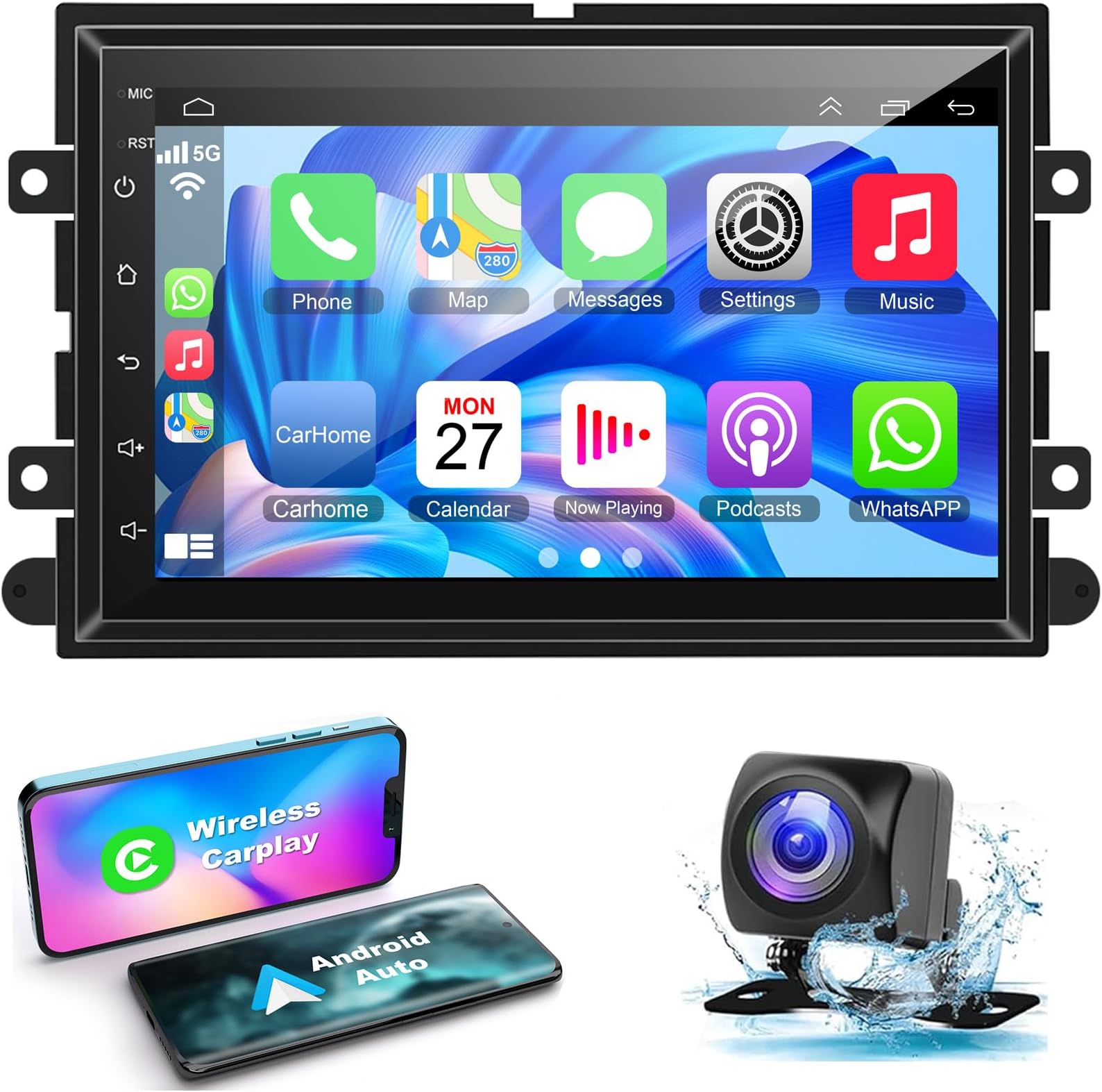 Amazon.com: Car Stereo Android 12 for Ford 2004-2014 F150/F250/F350, 7 ...
