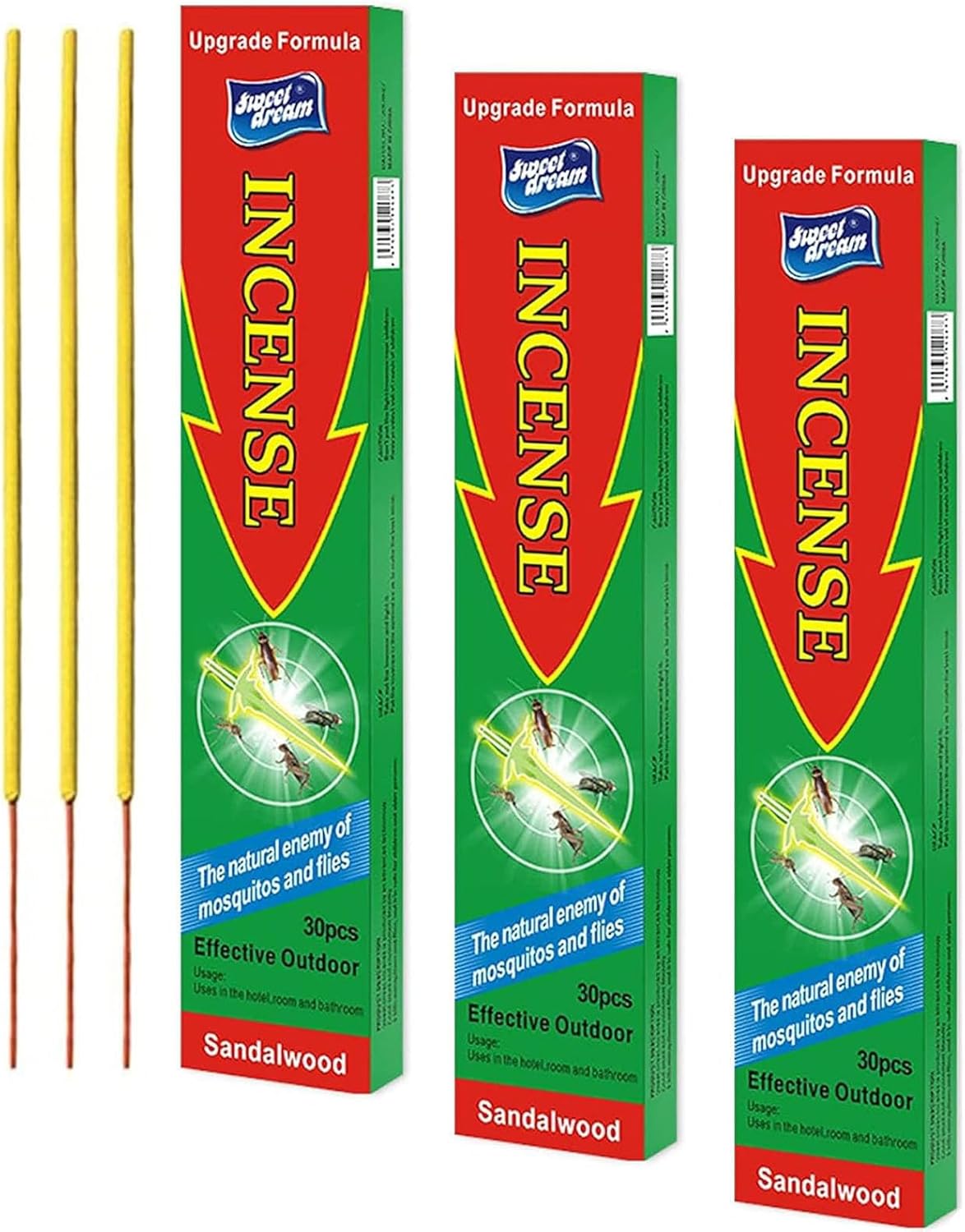 YÄKSCHEE Mosquito Repellent Sticks 90, DEET Free Plant-Based Mosquito ...