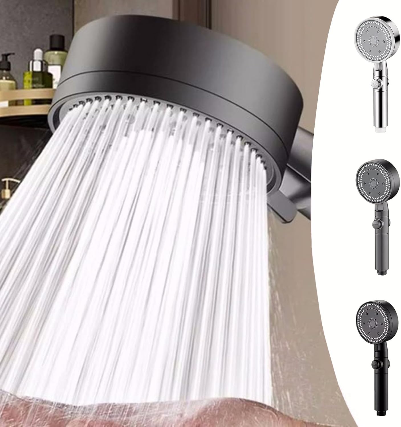 Generic 2024 Upgrade Squares Shower Head With Handheld High Pressure ...