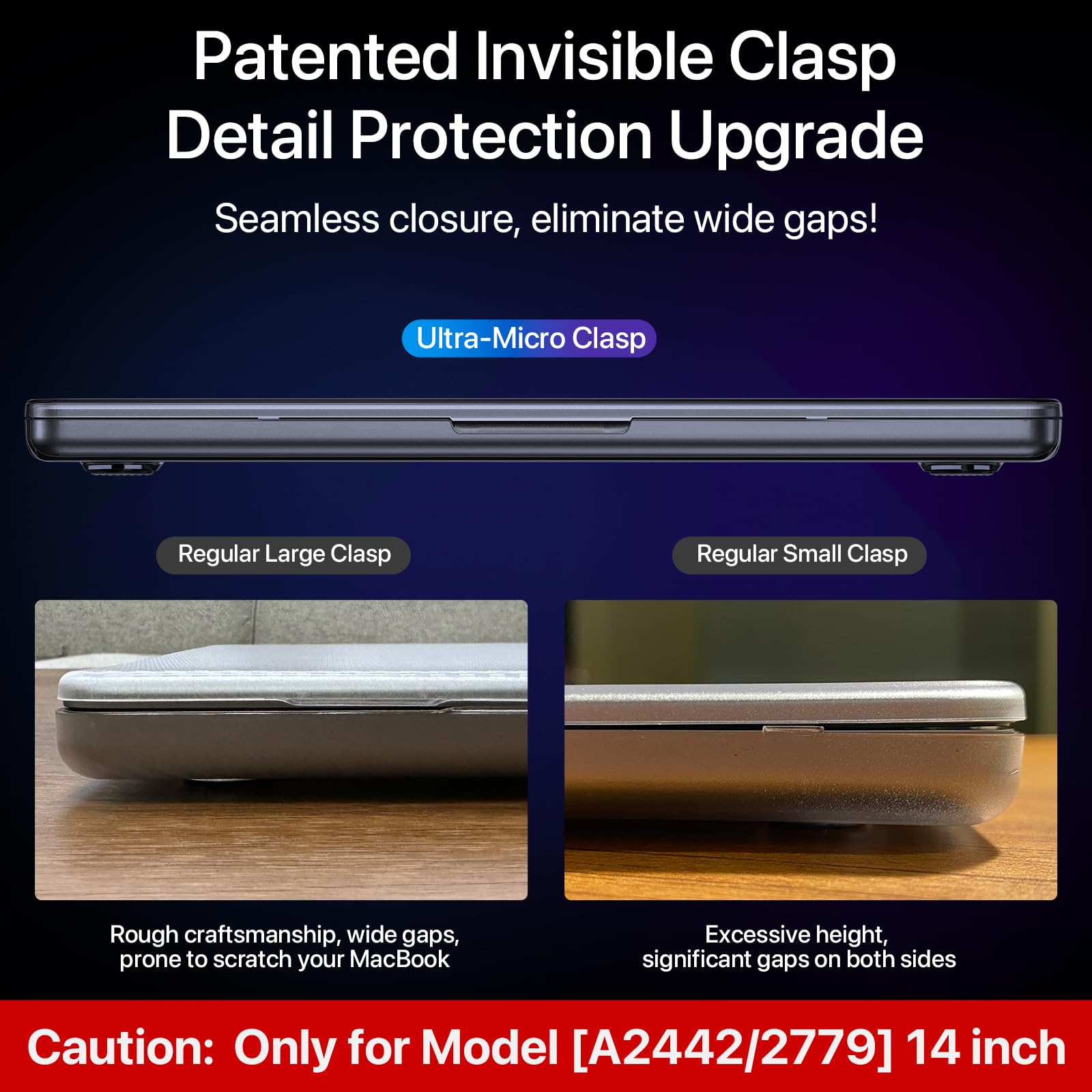 Soonjet Invisible Armor for MacBook Pro 14 inch Case 2023 2021 A2779 M2 ...