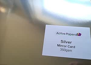 Silver Mirror Card A3 350gsm 25 Sheets : Amazon.co.uk: Home & Kitchen
