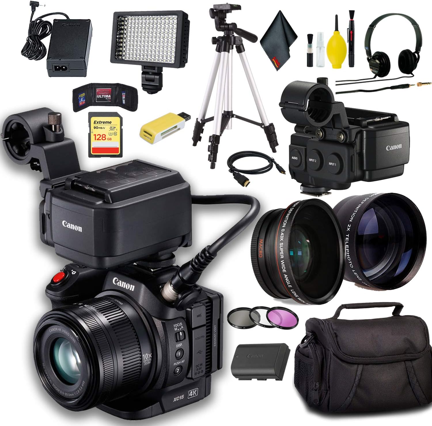 Canon XC15 4K Paquete de Base de videocámara Profesional : Amazon.com ...