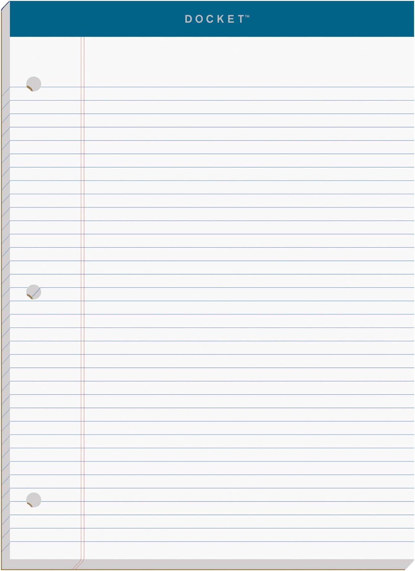 Amazon.com : TOPS Docket Writing Pads, 8-1/2" x 11-3/4", Legal Rule ...