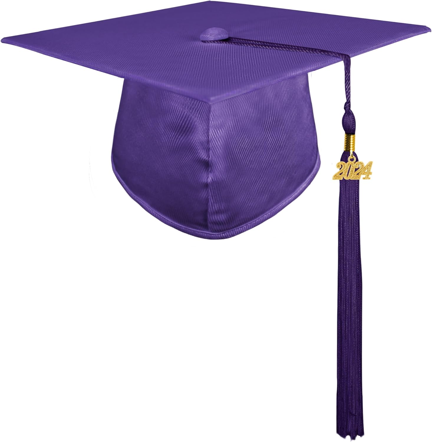 Amazon.com: GraduationMall Shiny Adult Graduation Cap with 2024 Tassel ...