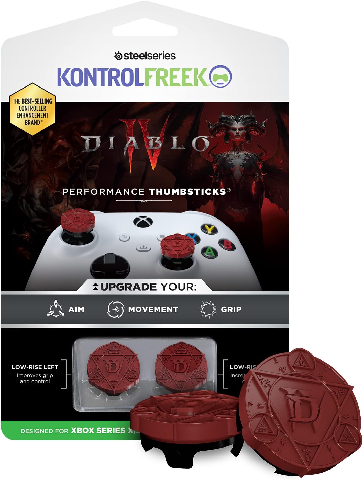 Amazon.com: KontrolFreek Diablo IV Performance Thumbsticks for Xbox One ...