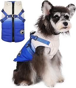 Norbi Dog Winter Coat, Gradient Dog Coat with Harness Reflective ...