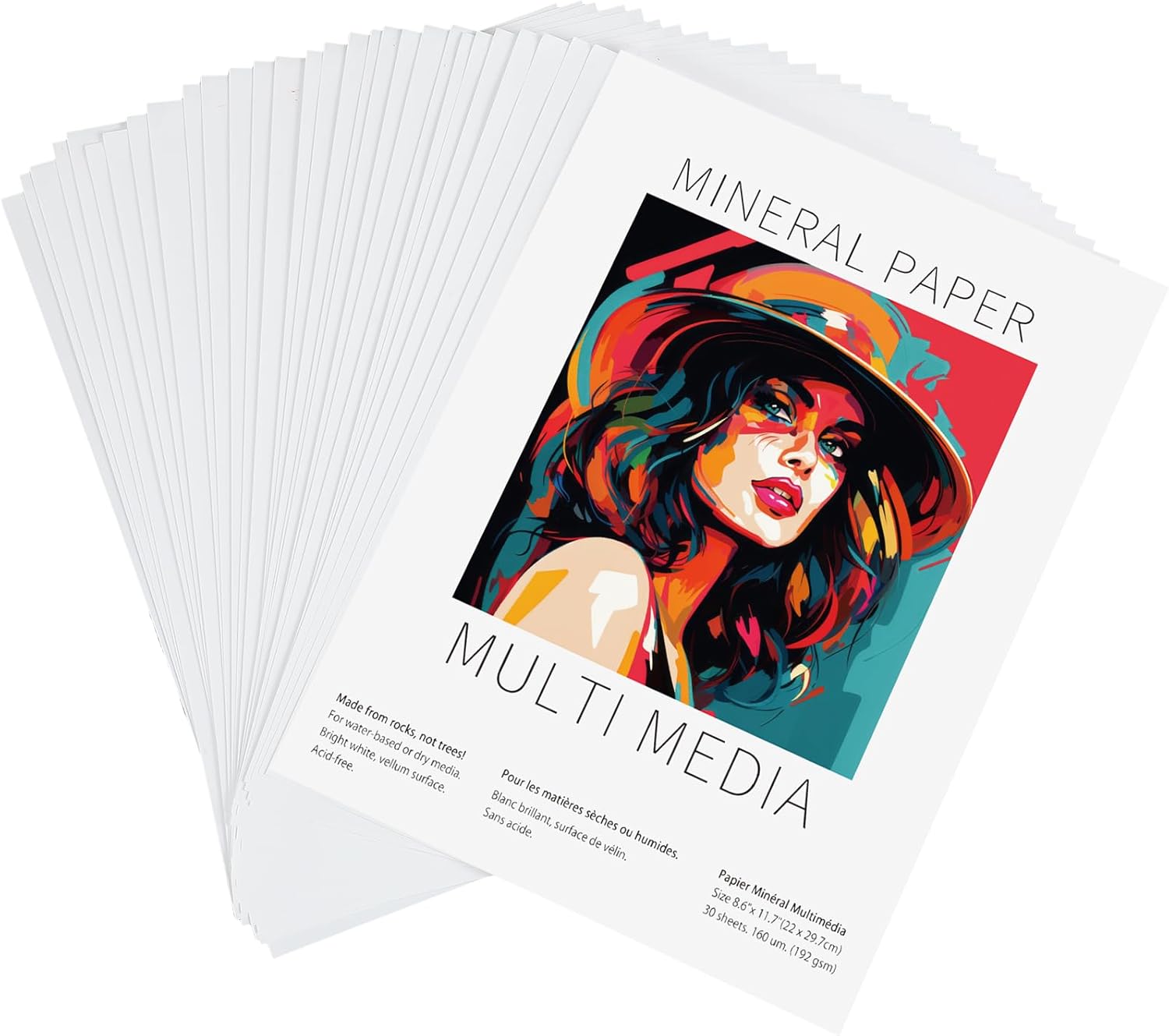 Amazon.com: MotiMind 30 Sheets Mineral Stone Paper 9 x 12 Inches ...
