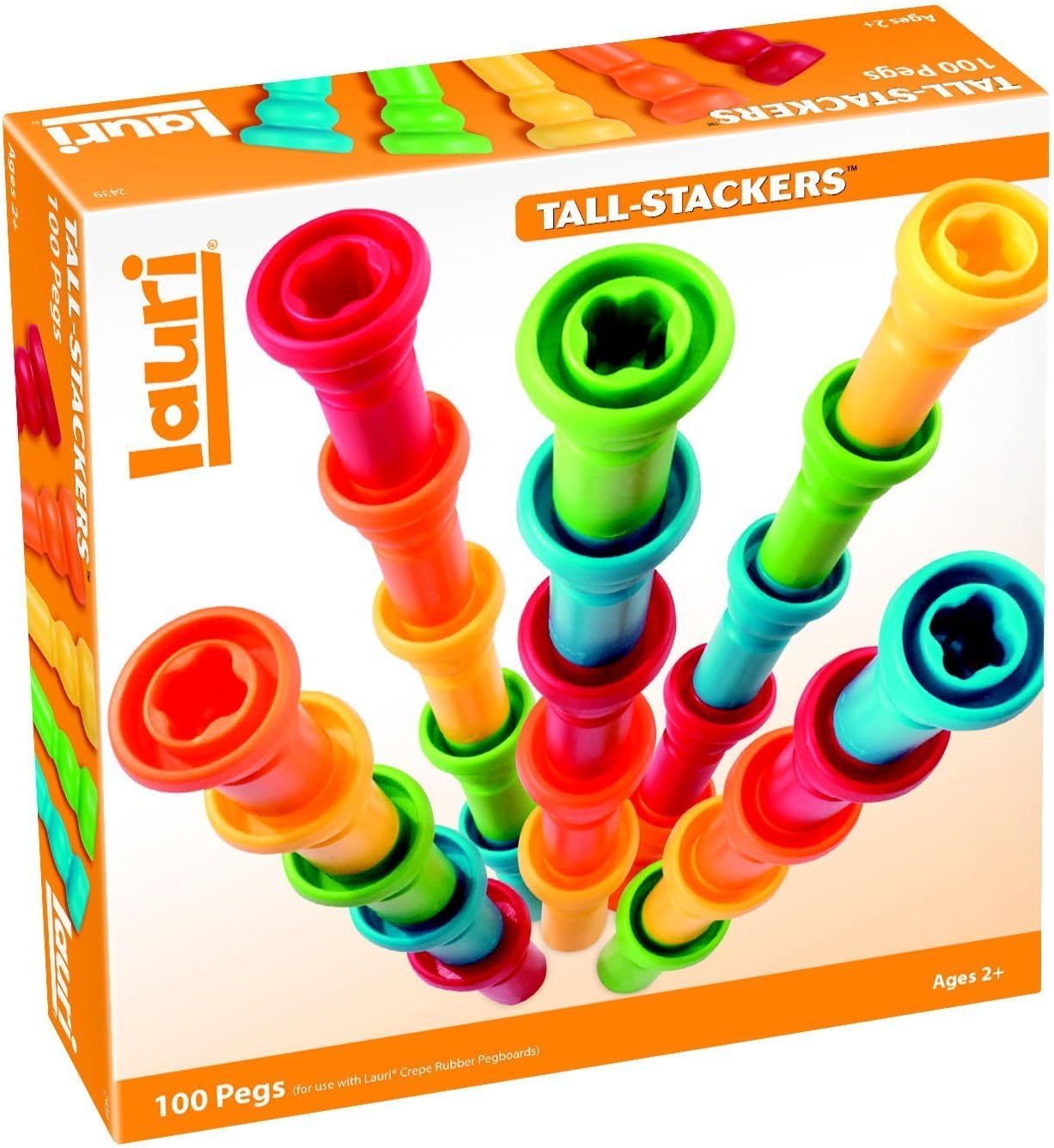 Amazon.co.jp : Lauri Toys Tall-Stacker Pegs 100 : ホーム＆キッチン