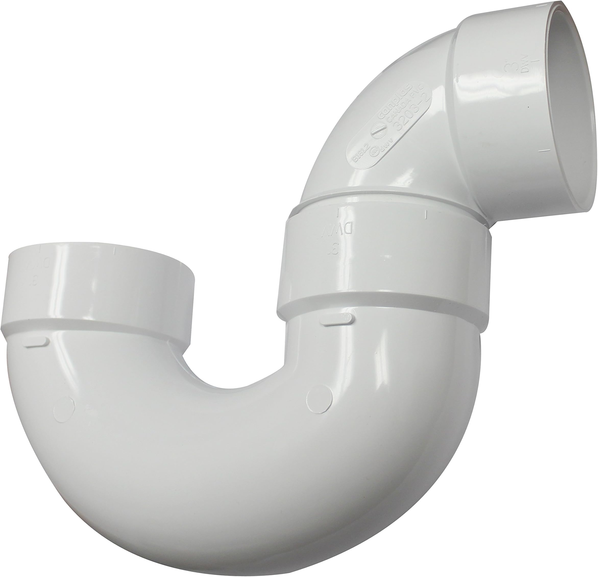 Canplas 193203 PVC DWV P Trap SW HXH, 3-Inch, White - Pipe Fittings ...