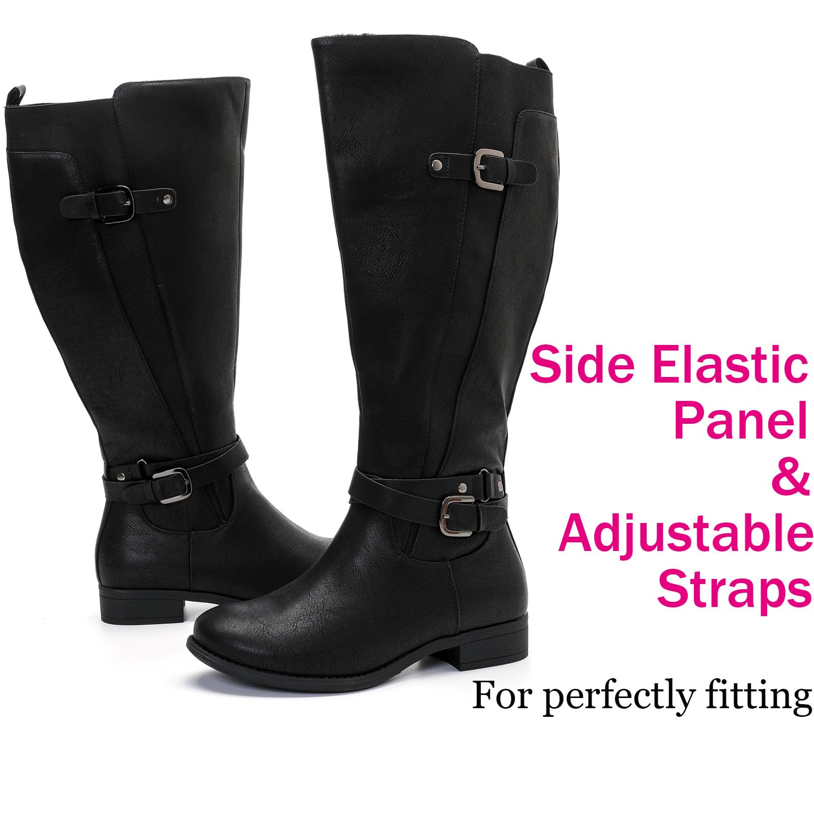 Luoika Women's Extra Wide Calf Knee High Boots, Wide Width Winter Tall ...