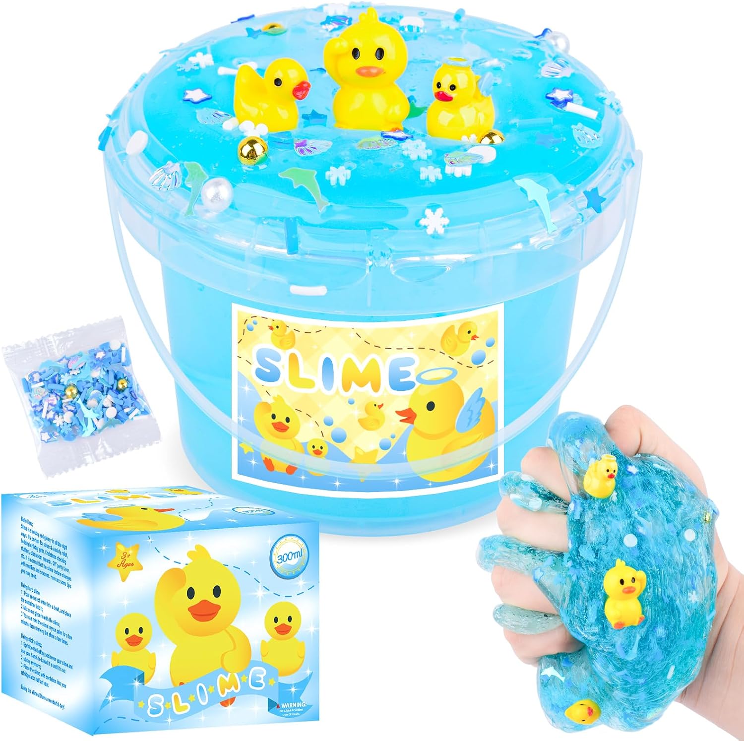Blue Crystal Slime, Super Soft and Non-Sticky, Premade Ocean Series Big ...