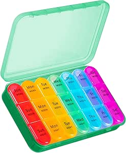 ASprink Organizador de comprimidos 3 vezes ao dia, caixa de comprimidos ...