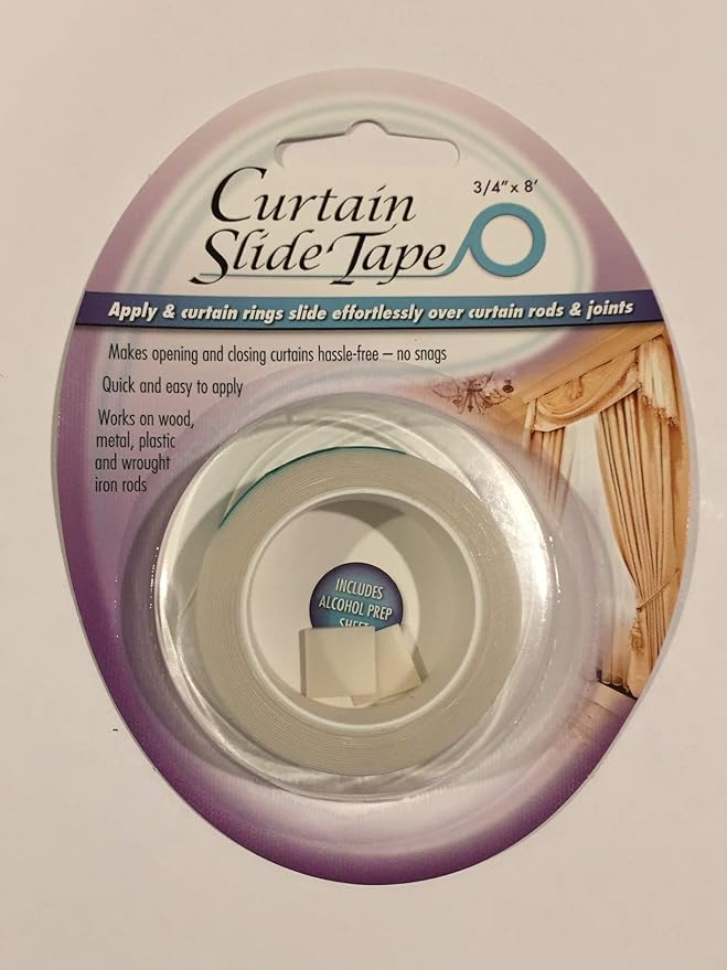 Amazon.com: Curtain Slide Tape 3/4 Inch X 8 Feet : Home & Kitchen