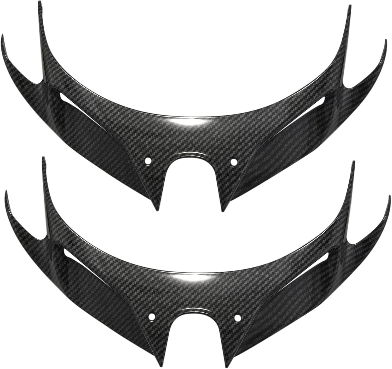 2X Motorcycle Front Aerodynamic Winglets Windshield Fairing Aerodynamic ...