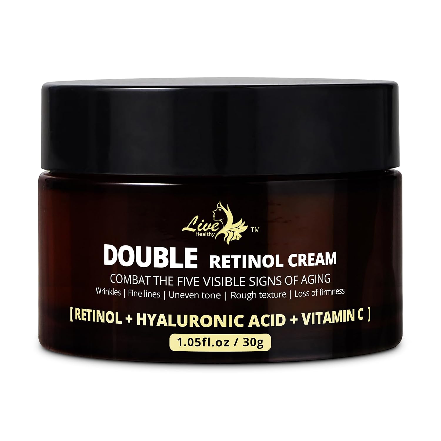 Amazon.com: Live Healthy Retinol Cream for Face - 2.5% Pure Retinol for ...