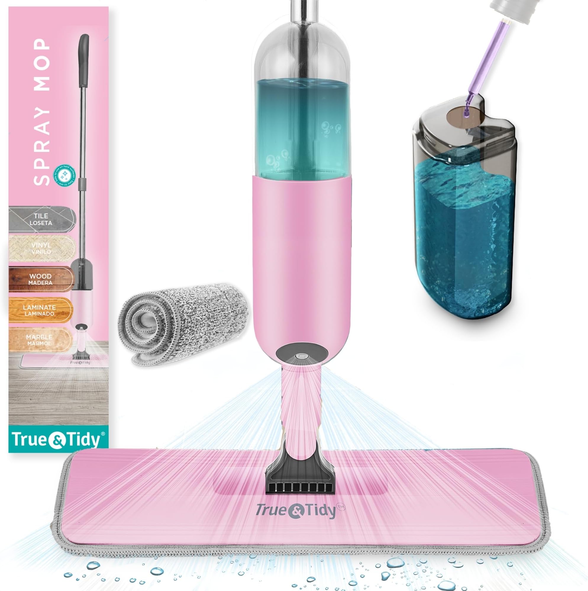 Amazon.com: True & Tidy® SPRAY-250 Multi-Surface Spray Mop with ...
