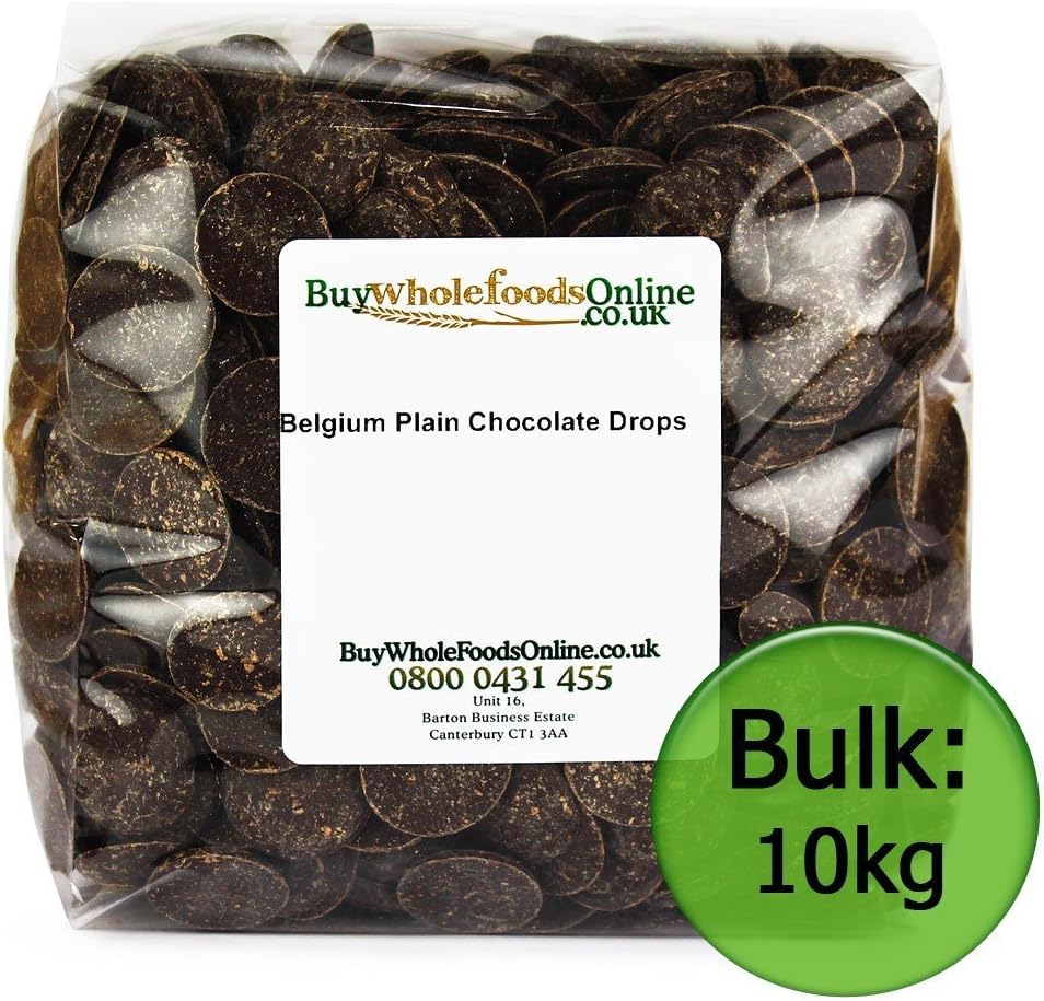 Belgium Plain Chocolate Drops 10kg Bulk : Amazon.co.uk: Grocery