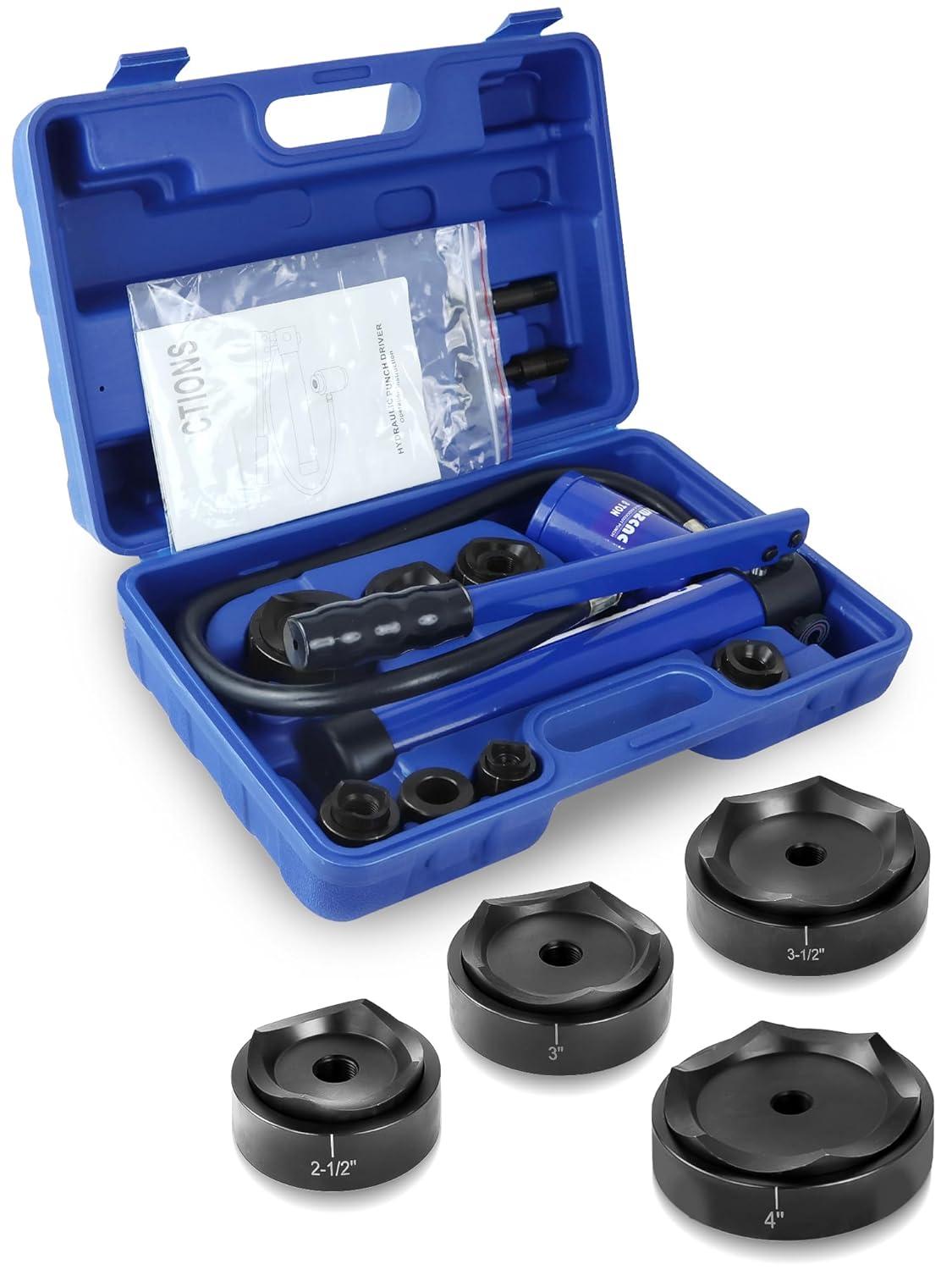 Amazon.com: AMZCNC Hydraulic Knockout Punch Electrical Conduit Hole ...