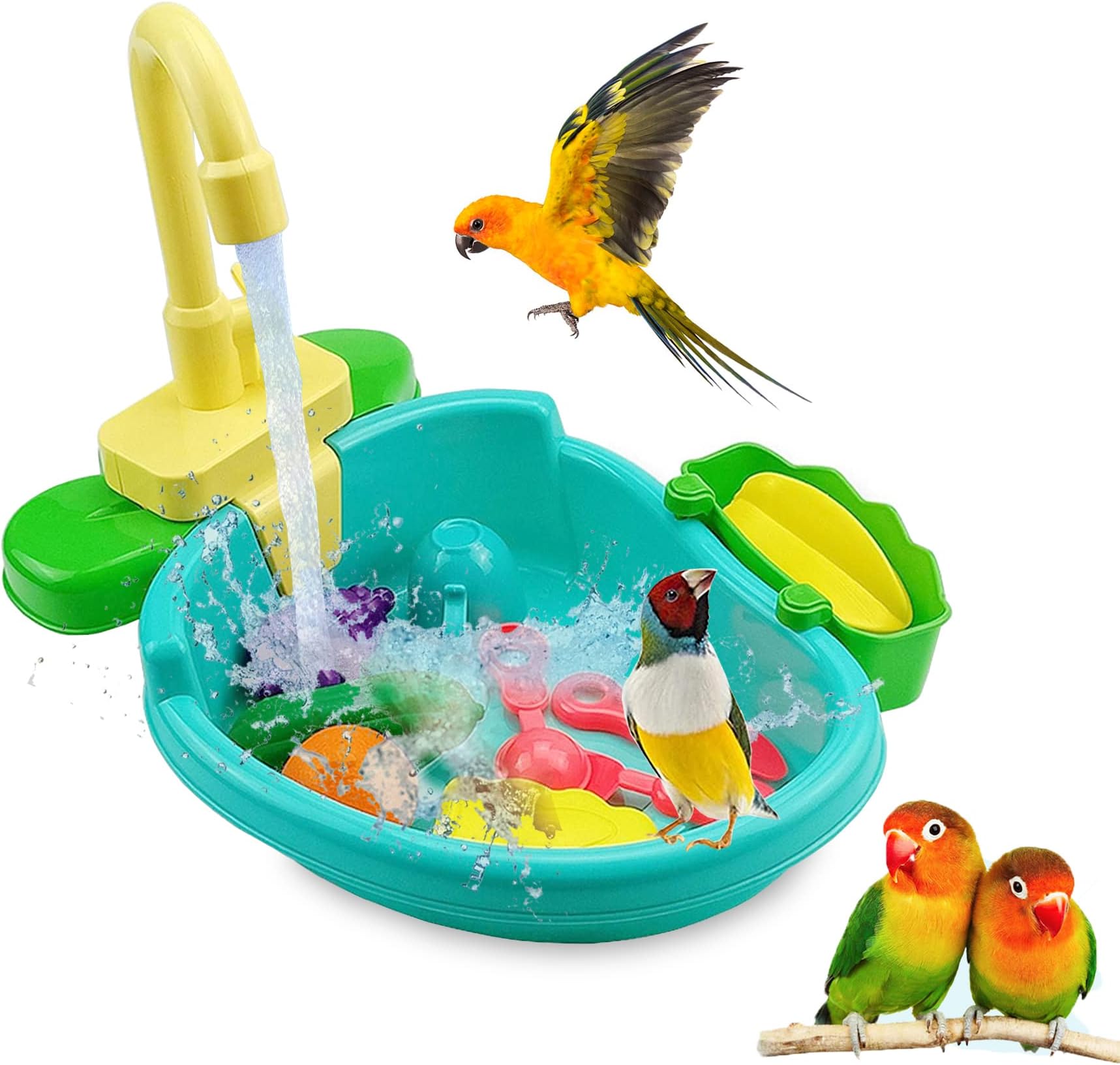 Amazon.com : Hamiledyi Pet Parrots Bathtub, Bird Bathtub Parrot Shower ...