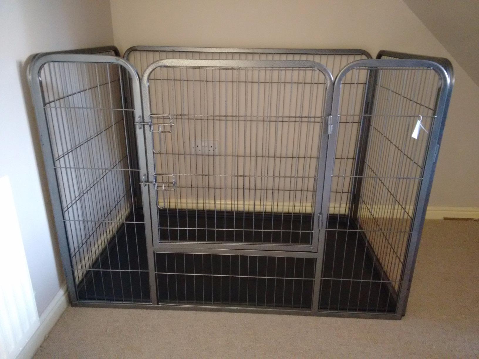 BUNNY BUSINESS Heavy Duty Puppy Play Pen/ Rabbit Enclosure with Plastic ...