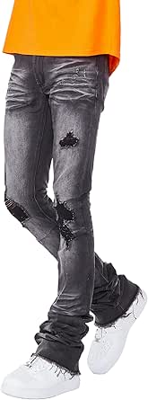 Amazon.com: ROCKSTAR ORIGINAL Men's Josiah Grey Super Stacked Flare ...