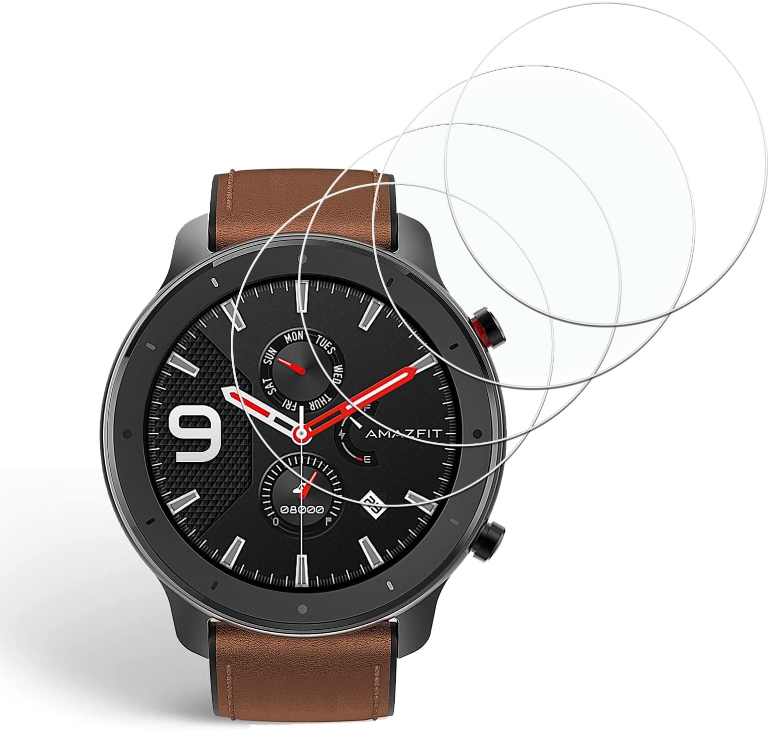 Amazon.com: Aemus Compatible for Amazfit GTR 4 Screen protector (3 Pack ...