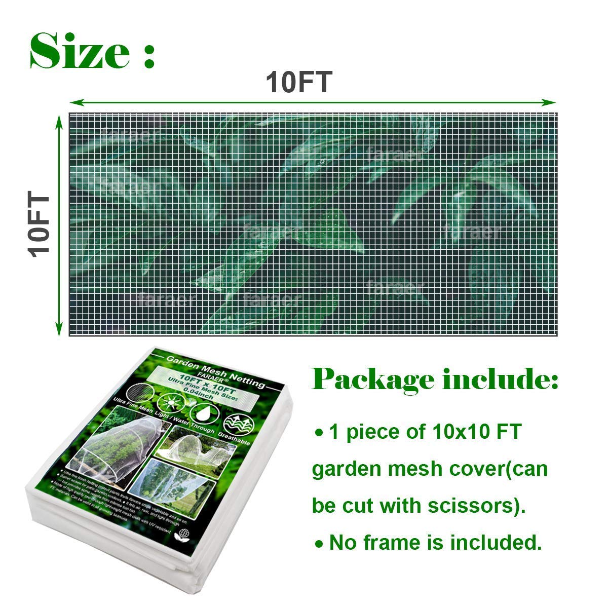 Snapklik.com : Garden Barrier Netting, Plant Covers 10x10Ft Ultra Fine ...