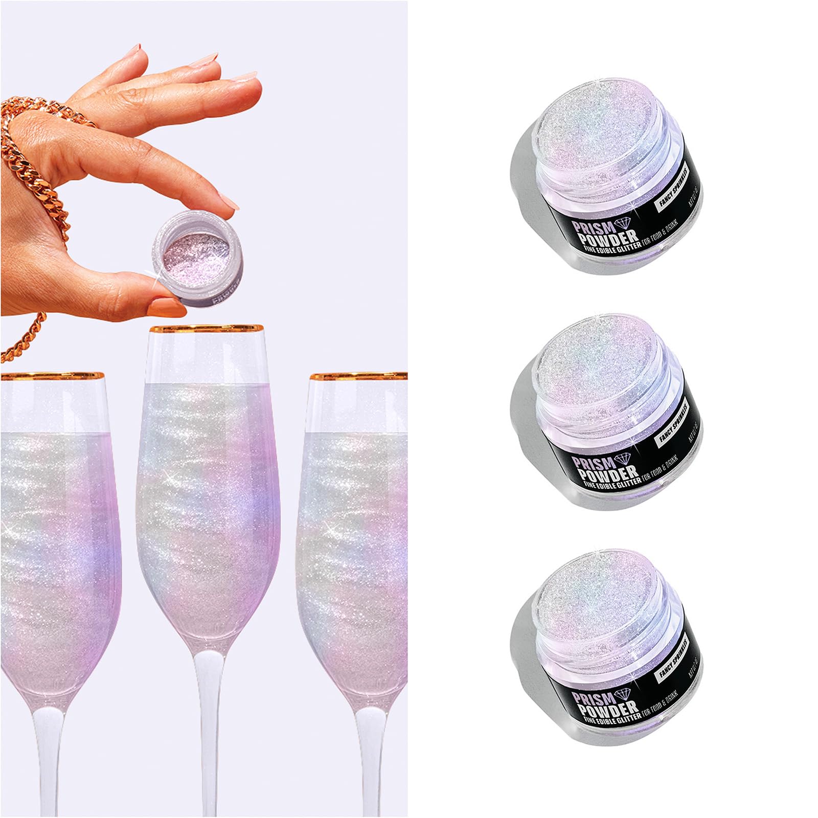 Amazon.com: Fancy Sprinkles Moonstone Iridescent Edible Glitter Set ...