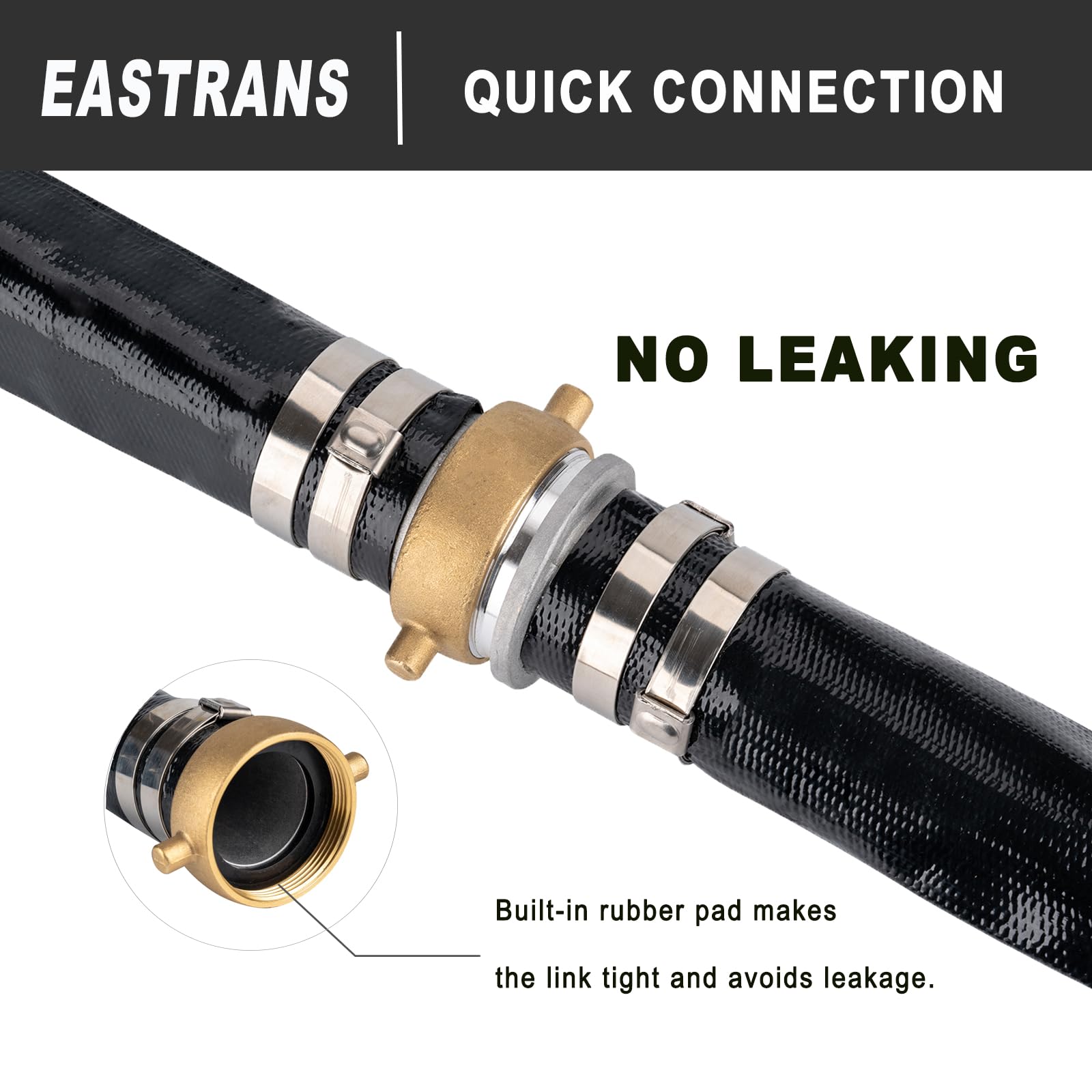 Snapklik.com : 1.5" X 100 Black PVC Backwash And Discharge Hose For ...