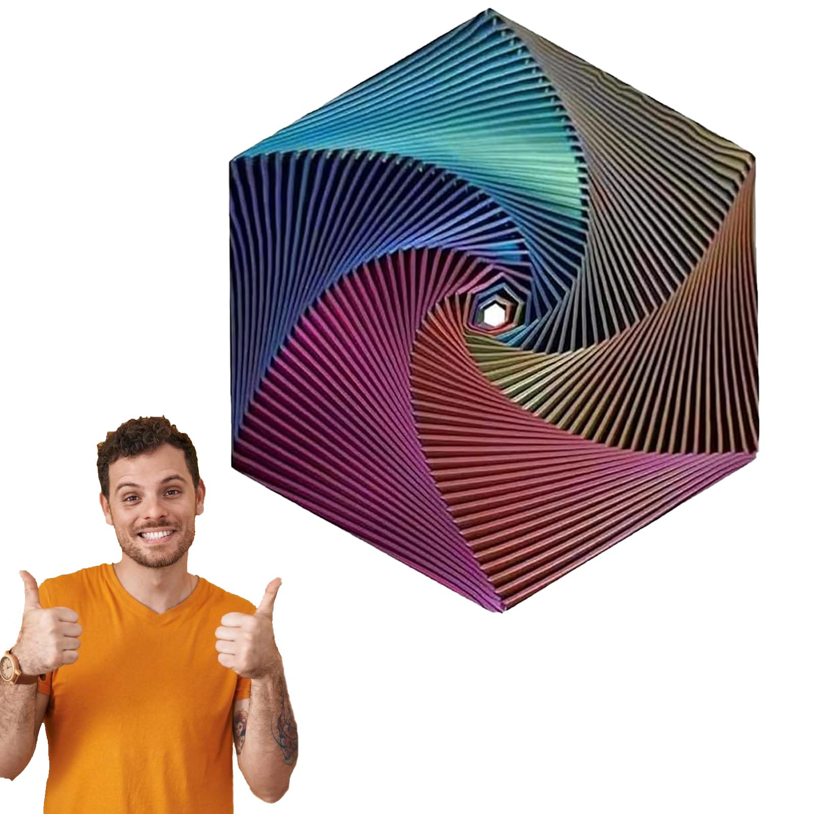 Amazon.com: Fractal Fidget Hexagon,3D Printed Hexagon Fidget Toy ...