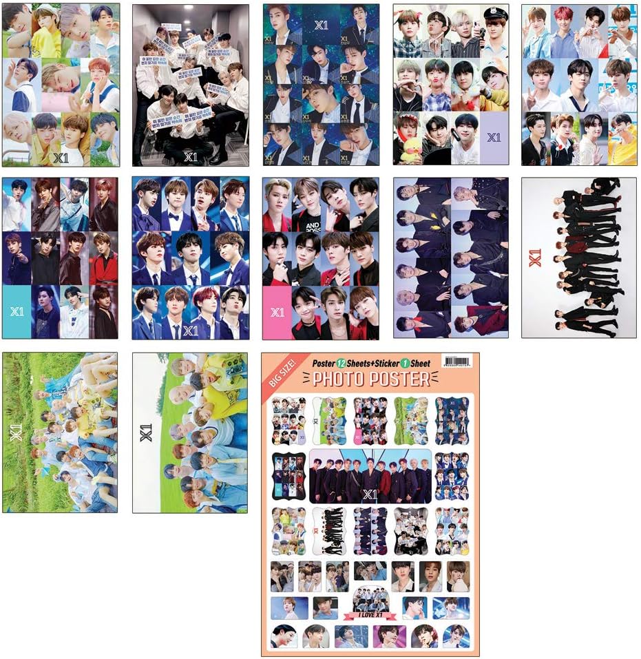 Amazon.com: K-POP Idol Group 2020 New 12 Poster + 1 Sticker Set (All A3 ...