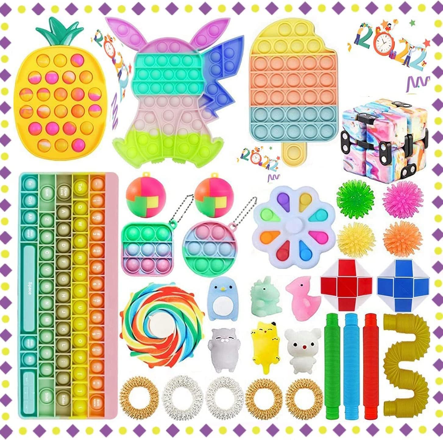 Amazon.com: Cheap Big Keyboard Fidget Packs Anti-Anxiety Tools, Pop ...
