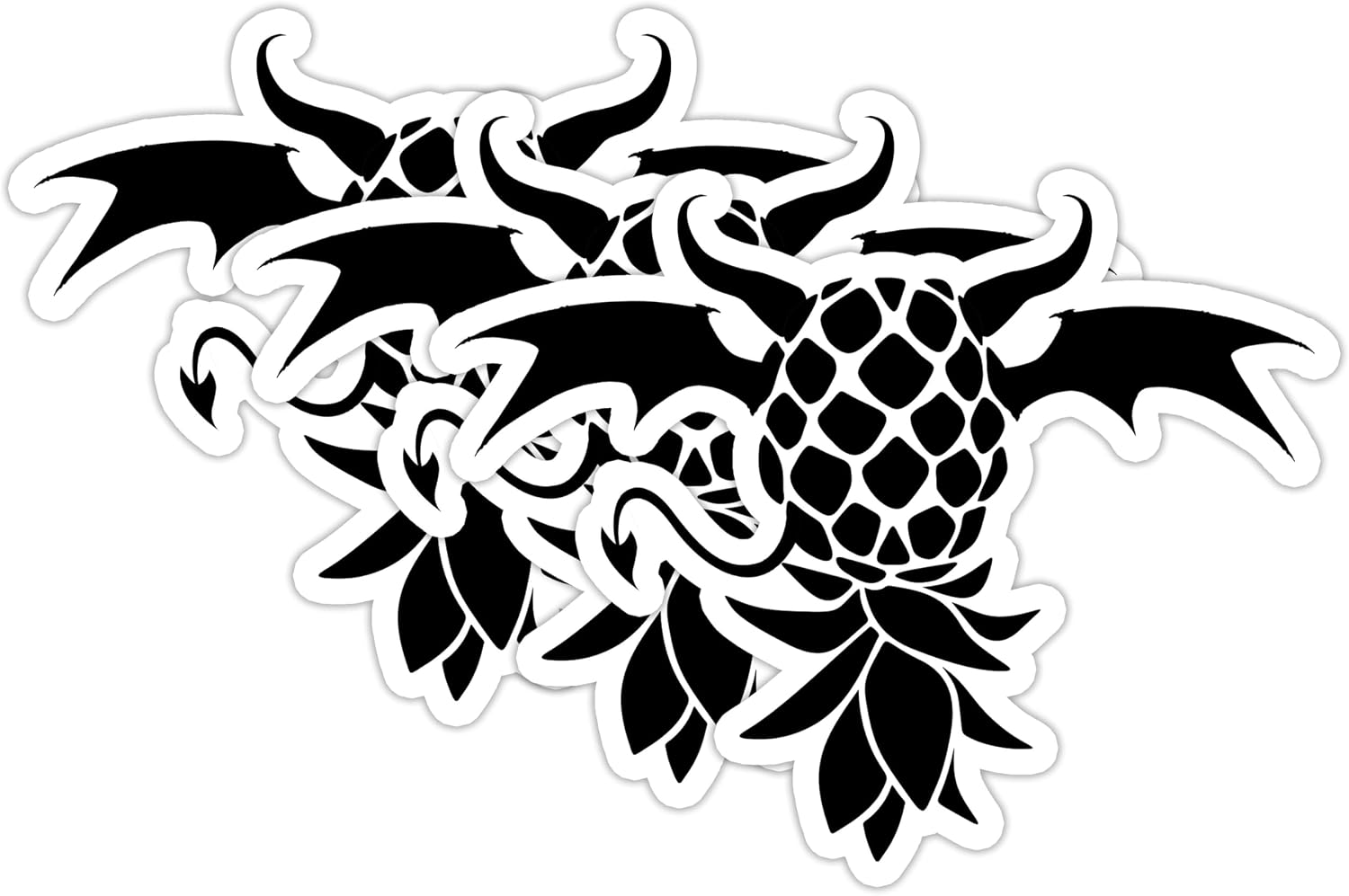 Amazon.com: Set 3Pcs Upside Down Swinger Devil Horns Stickers, Vinyl ...