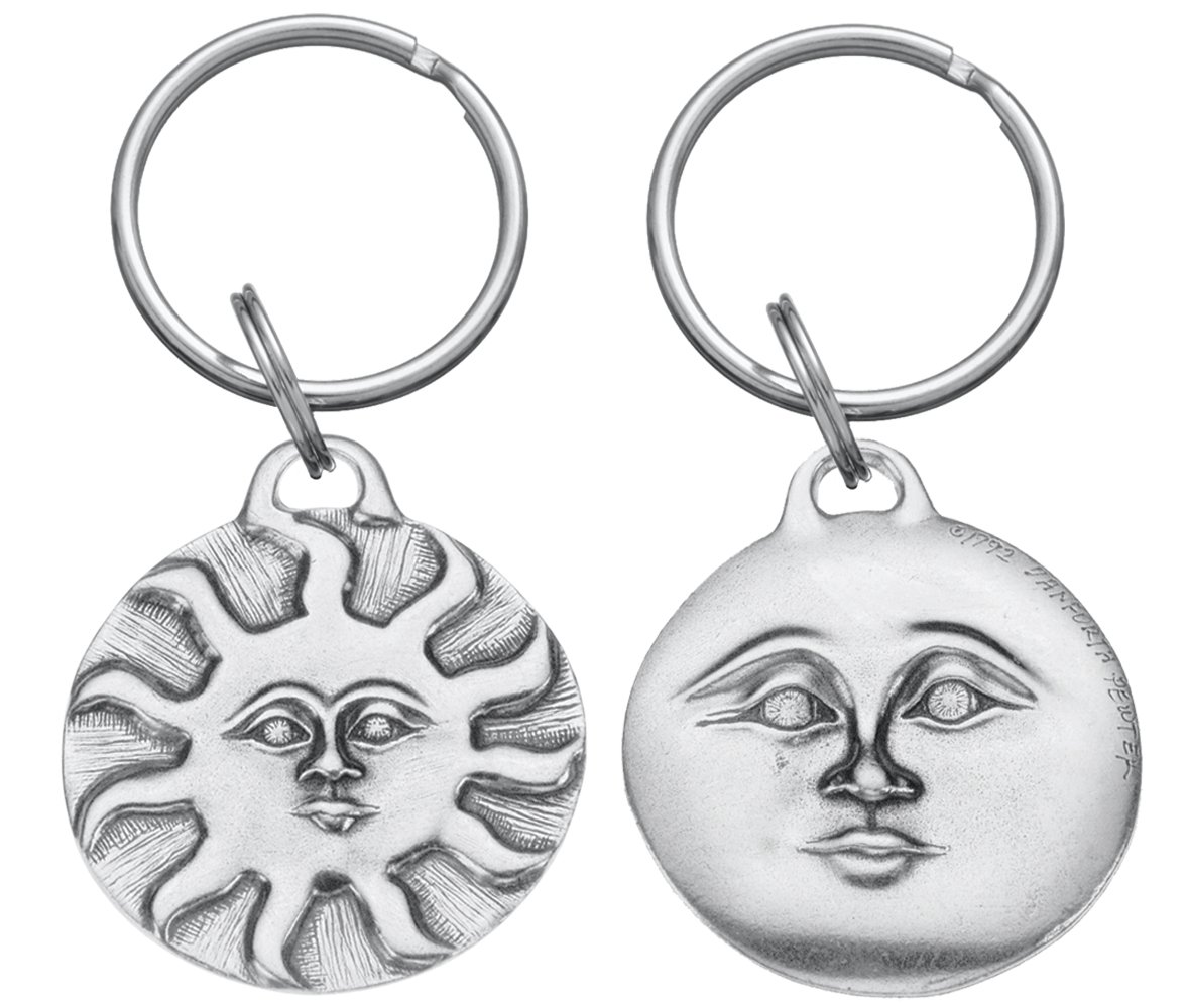 Amazon.com: DANFORTH - Sun/Full Moon Keychain - Double Sided Keychain ...