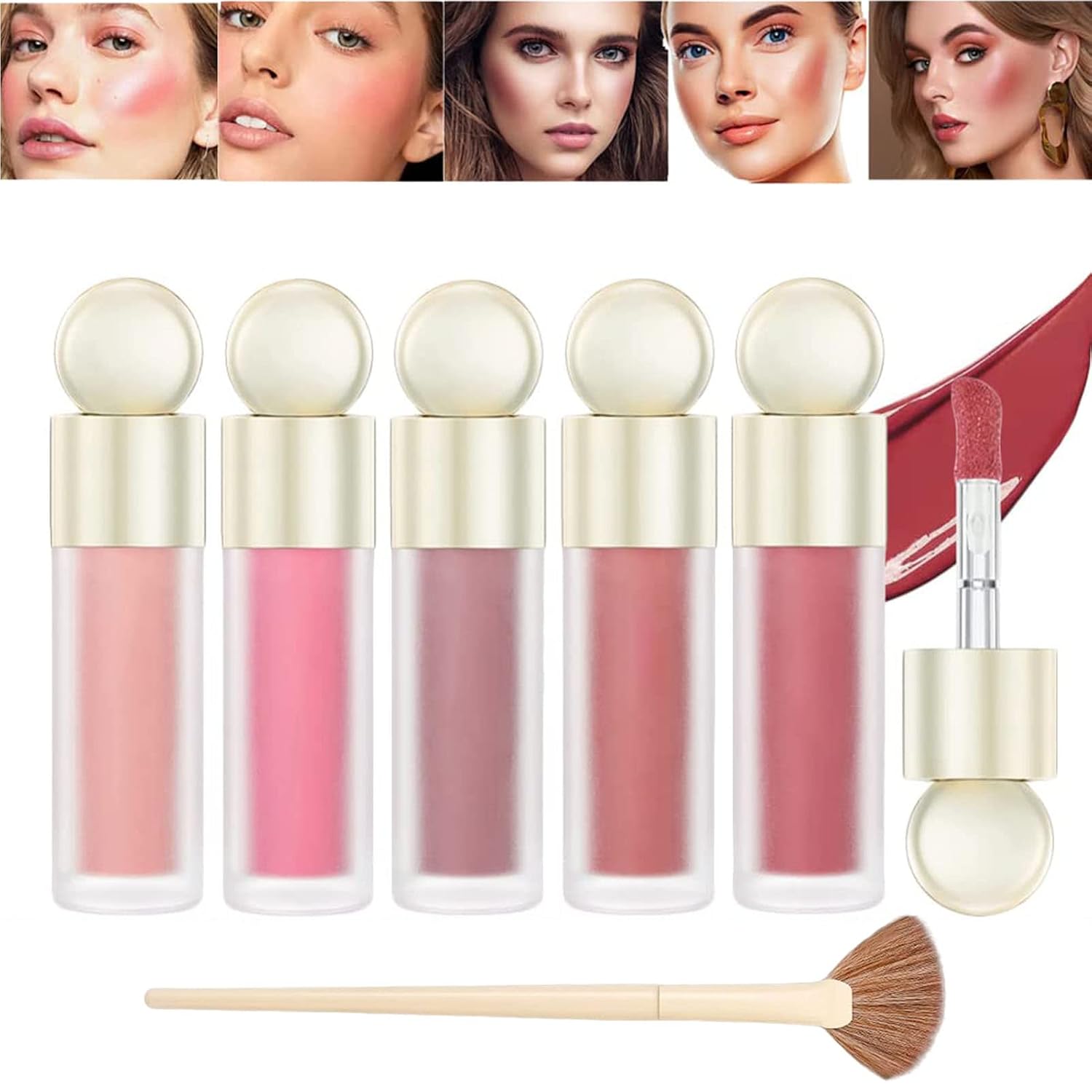 Amazon.com: Velvet Liquid Blush, Liquid Blush For Cheeks, Long-lasting ...