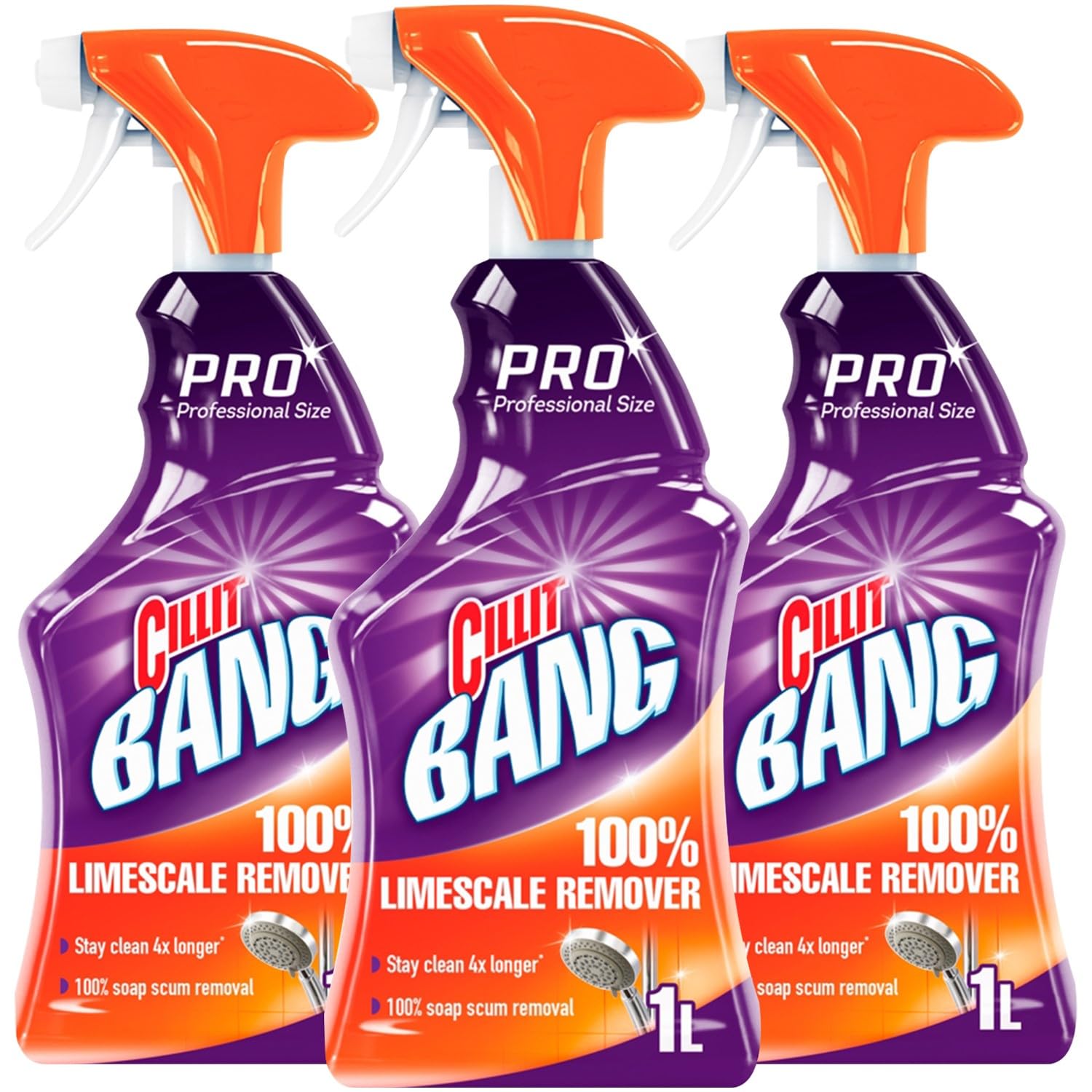 3 x Cillit Bang Limescale Remover Cleaner Removes Limescale Grime ...