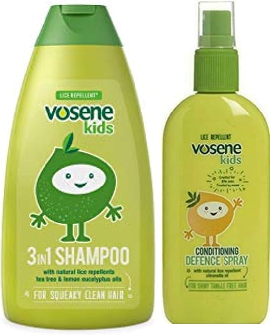 Vosene Kids Lice Repellent 3in1 Shampoo 250ml & Conditioning Defence ...