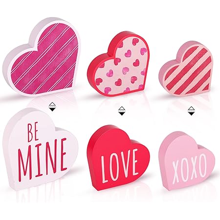 Amazon.com: 3 Pieces Valentine's Day Table Sign Decoration Valentines ...