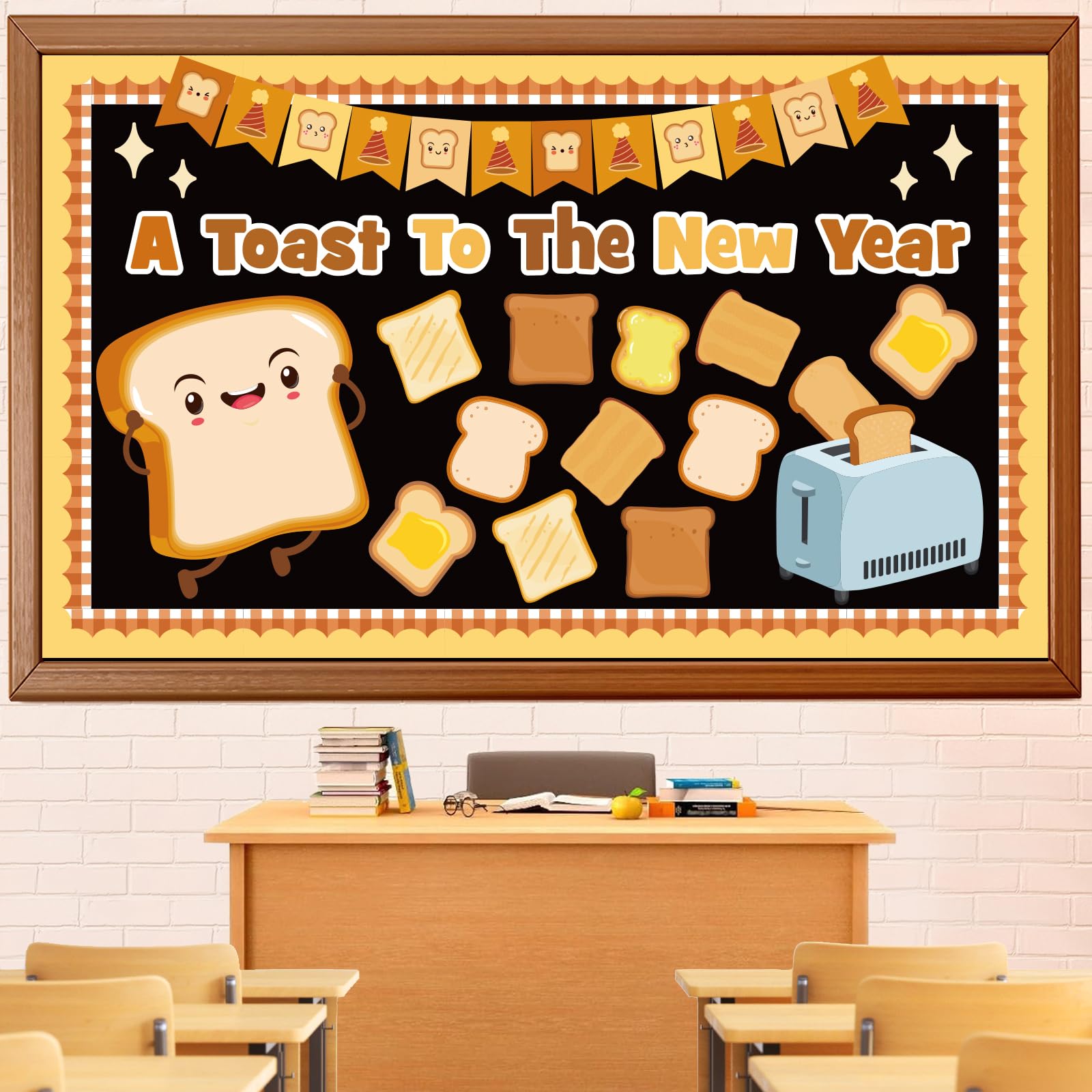Amazon.com : New Year Toast Bulletin Board Set, New Years Bulletin ...