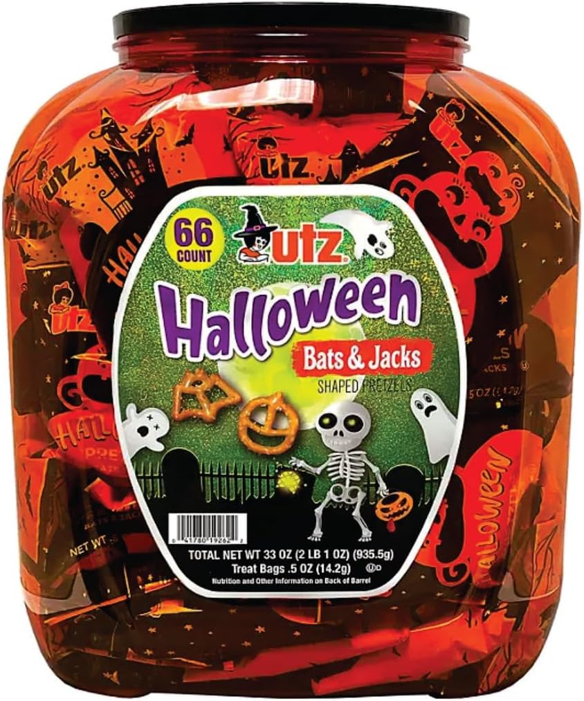 Amazon.com: Utz Halloween Bats and Jacks Pretzels 66 Count
