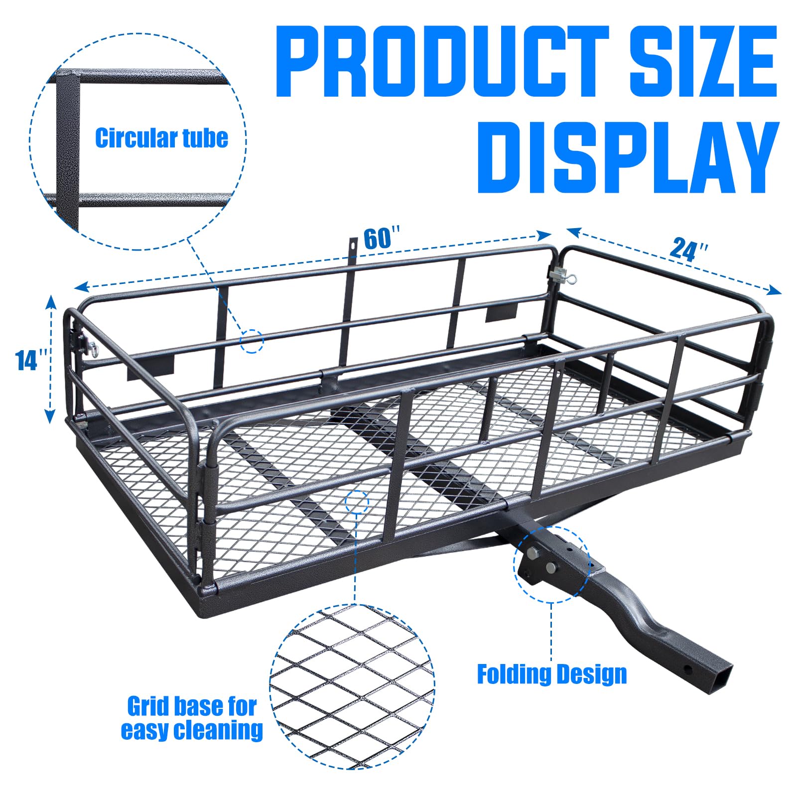 Snapklik.com : LWTURMRT Trail Hitch Mount Cargo Carrier Basket 58