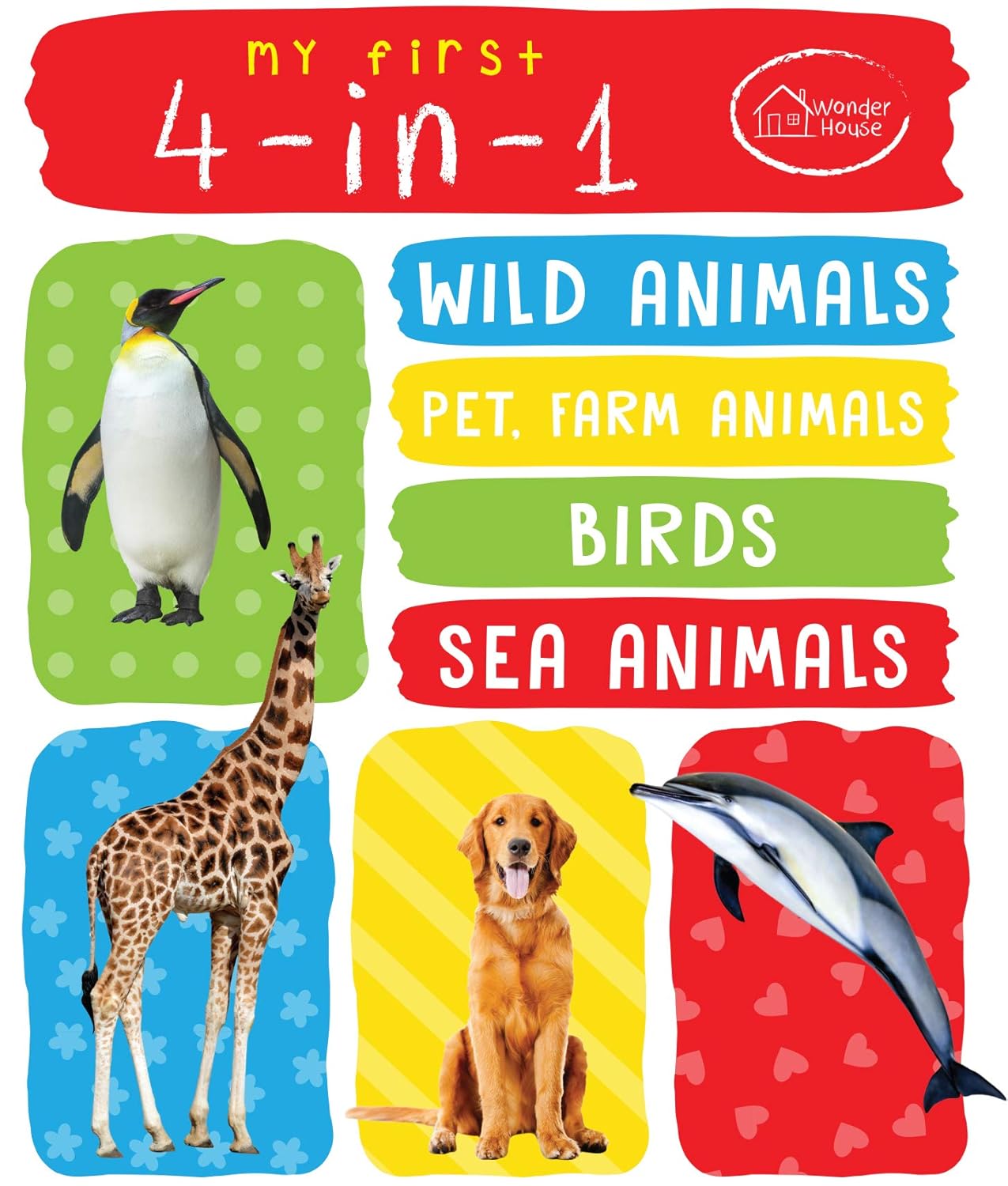 Amazon.com: My First 4in1 Wild Animals, Pet & Farm Animals, Birds, Sea ...