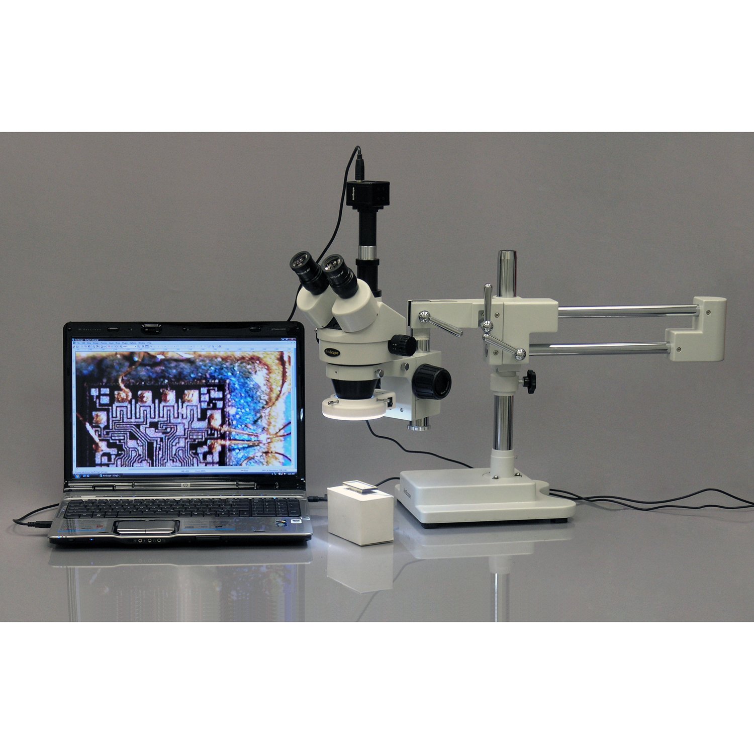 AmScope SM-4TZ-56S Professional Trinocular Stereo Zoom Microscope ...