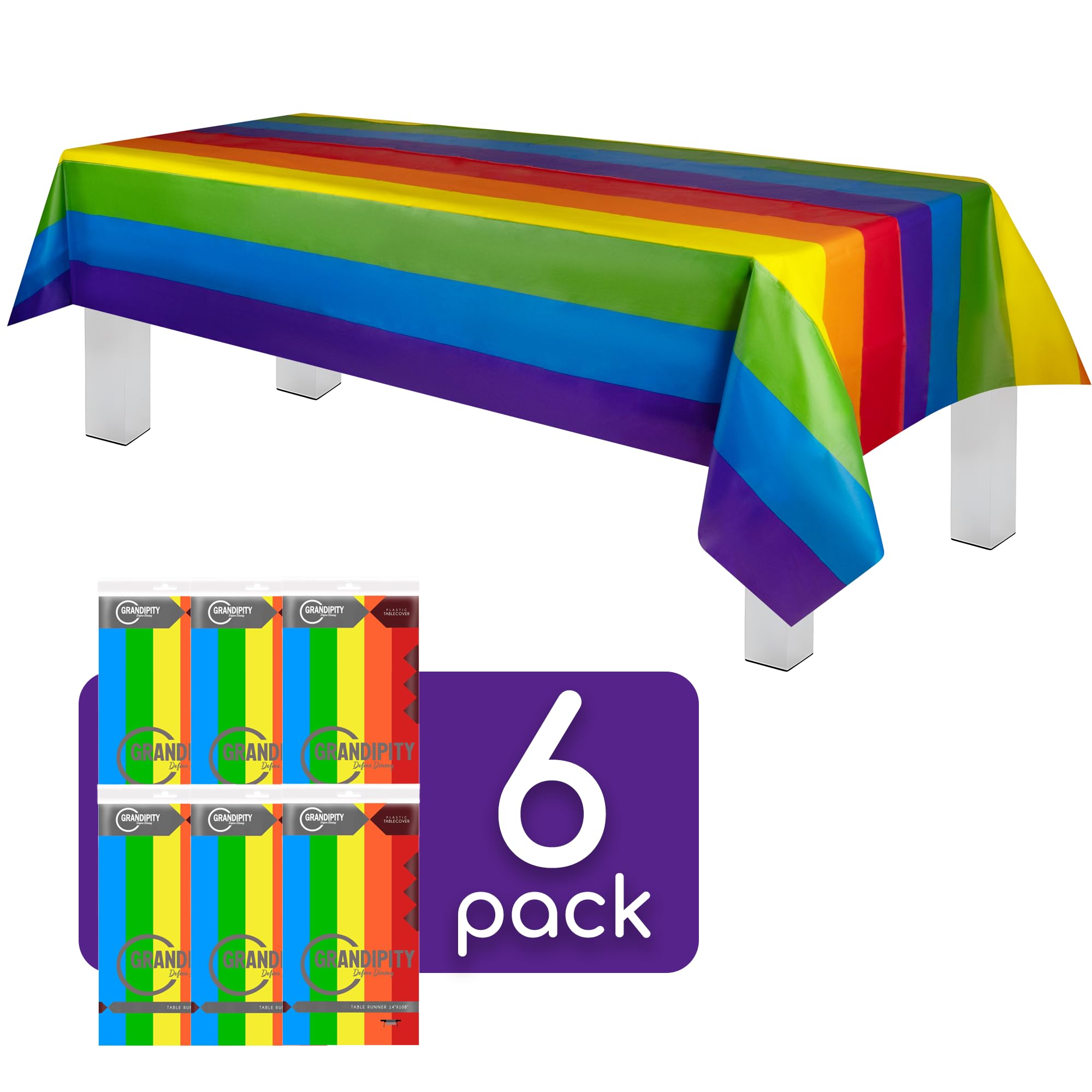 Snapklik.com : Grandipity Carnival Pride Rainbow Banner Theme 6 Pack ...