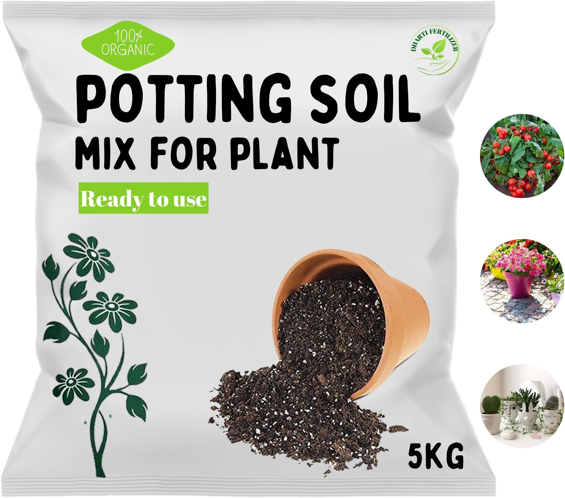 IFFCO Urban Gardens - Magic Soil - 5Kg - Soil Less Potting Mix for ...